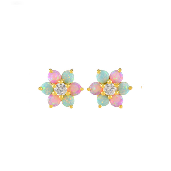 Tropical Opal Fleur Studs - La Kaiser