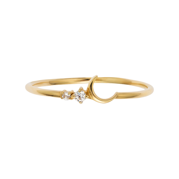 14kt Gold Diamond Moon Ring for Sale | La Kaiser